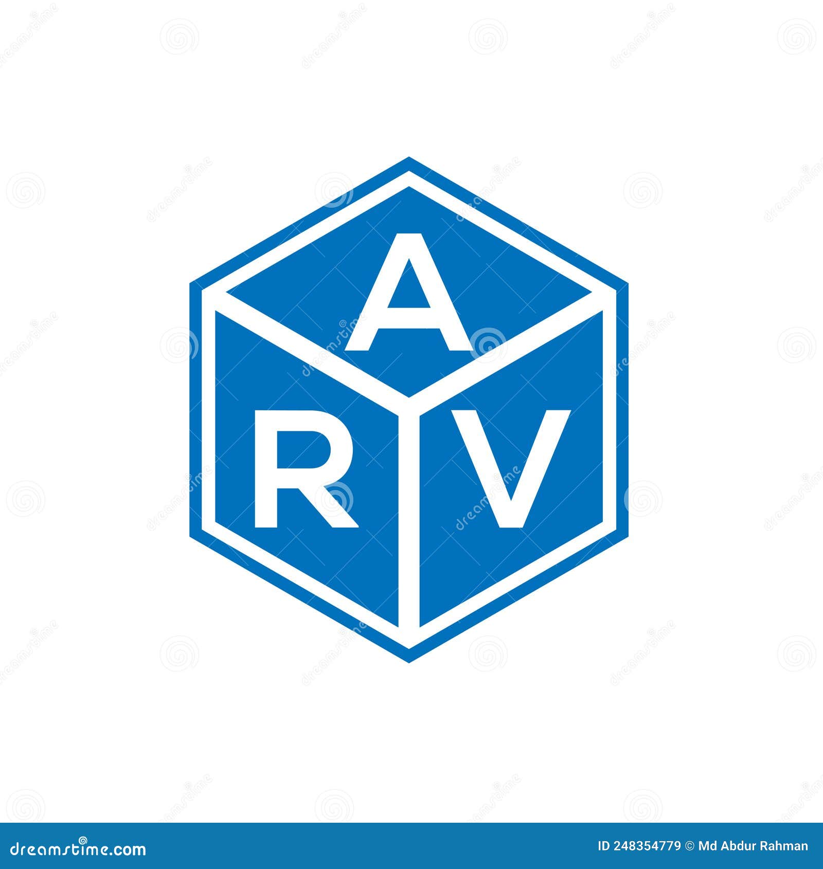 ARV Letter Logo Design on Black Background. ARV Creative Initials ...