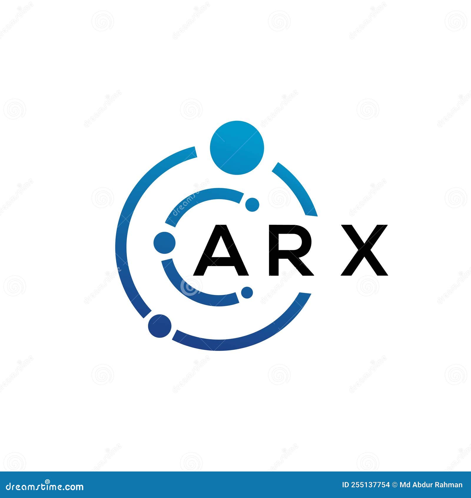 ARX Letter Logo Design on Black Background. ARX Creative Initials ...