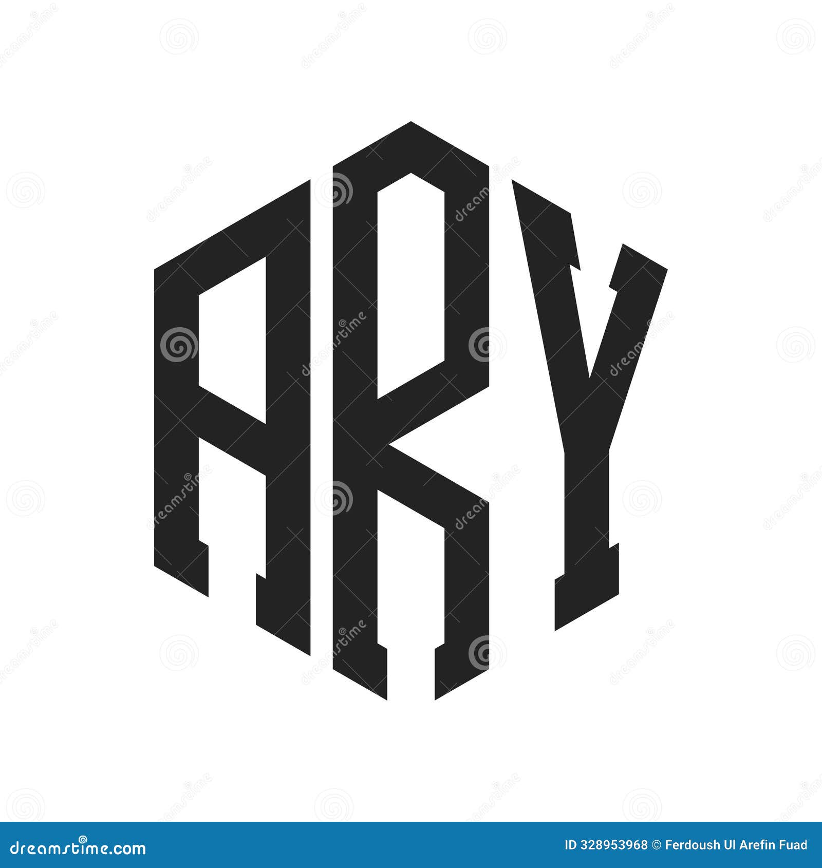 ARY Logo Design. Initial Letter ARY Monogram Logo Using Hexagon Shape ...