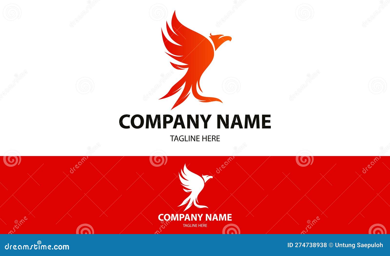Red Color Legend Abstract Phoenix Myth Logo Design Stock Vector ...