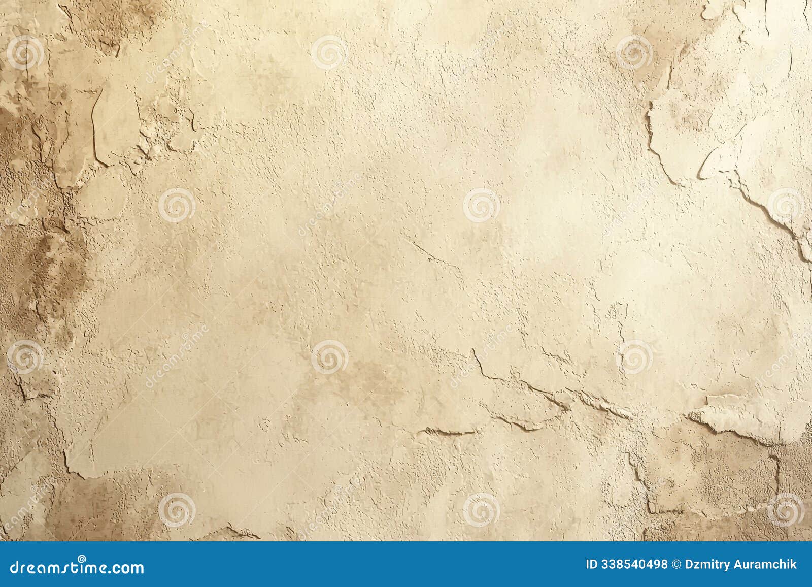 As a Background, a Plastered Wall with a Beige Rough Texture and a ...