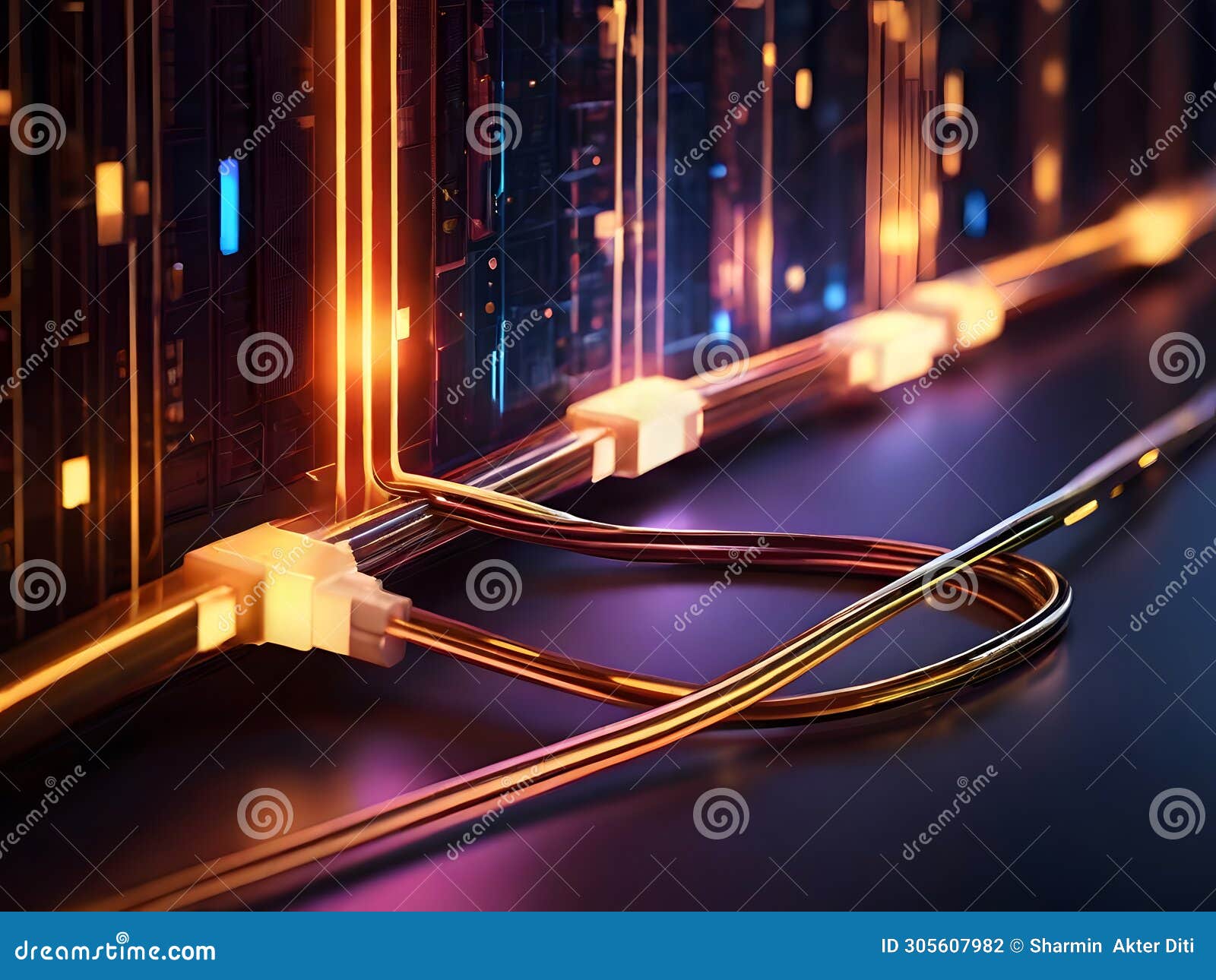 As Bits and Bytes Traverse through the Cables, a Mesmerizing Dance of ...