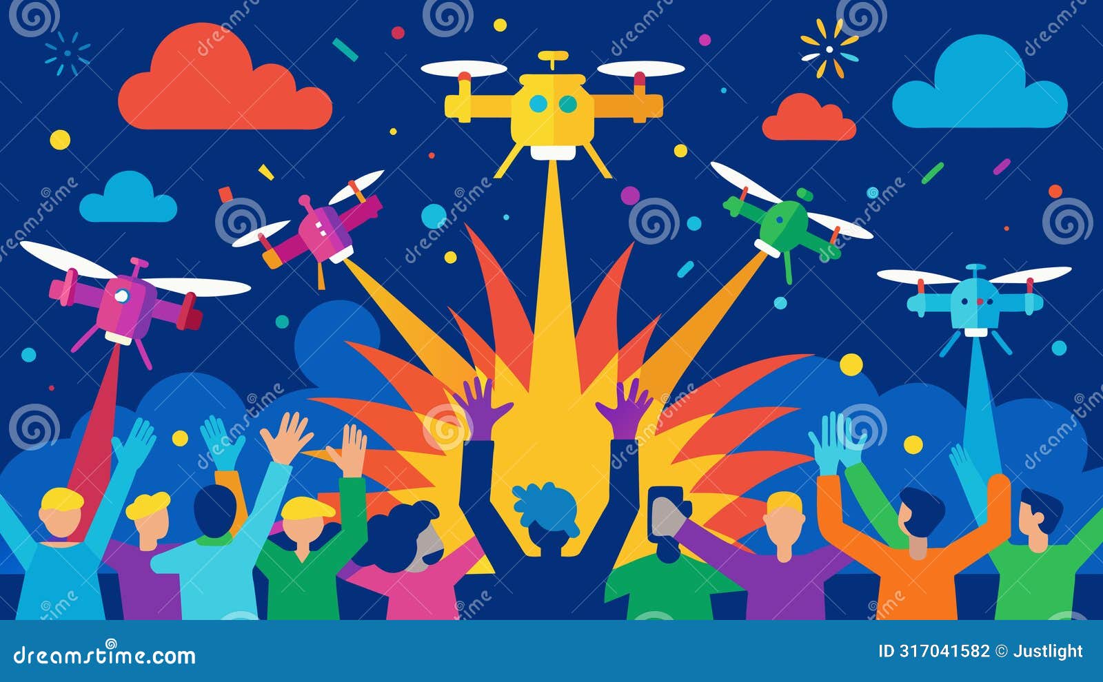 As the Colorful Fireworks Burst Above they Also Released Propaganda ...