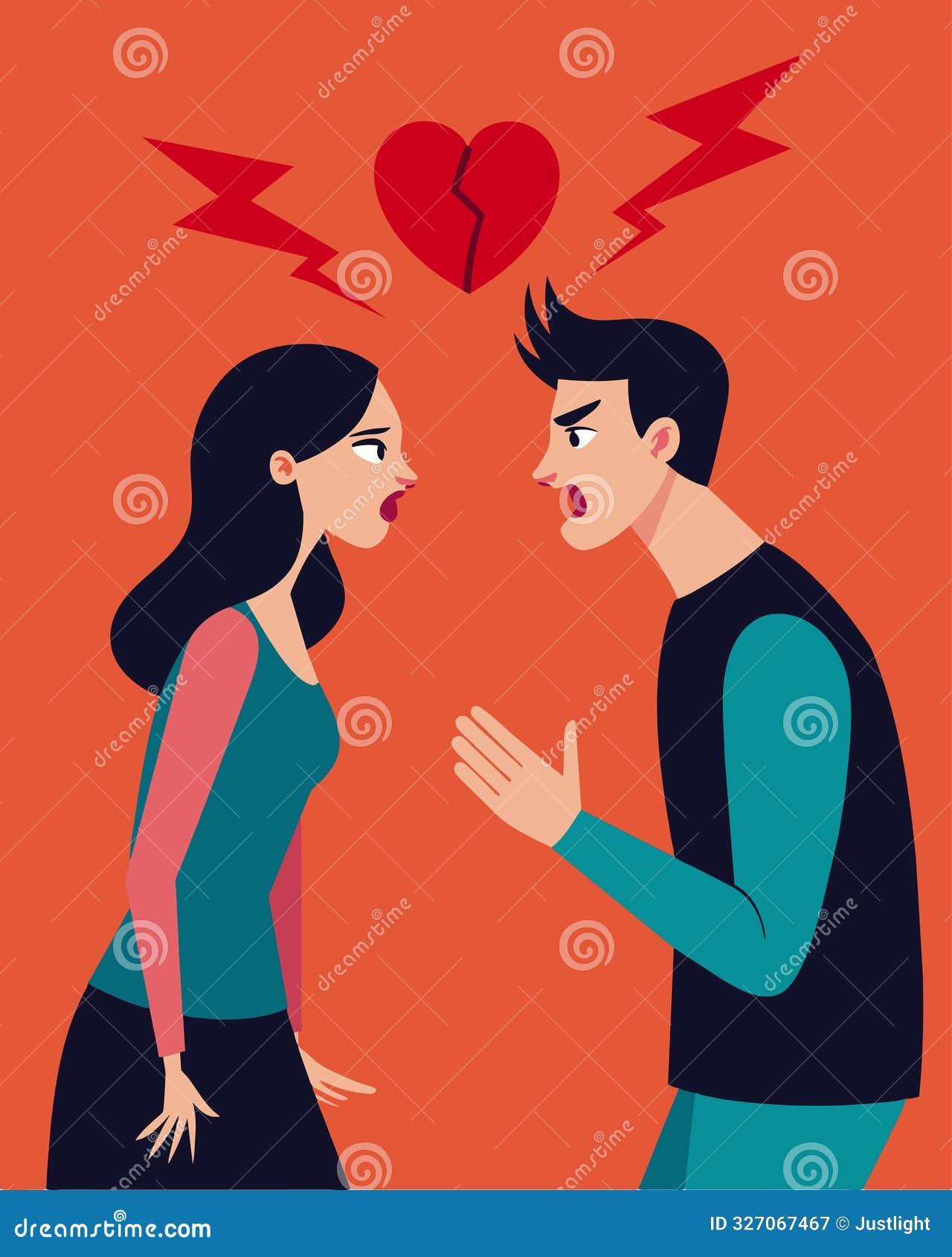 As a Couples Argument Escalates Their Words Become More Vicious and ...