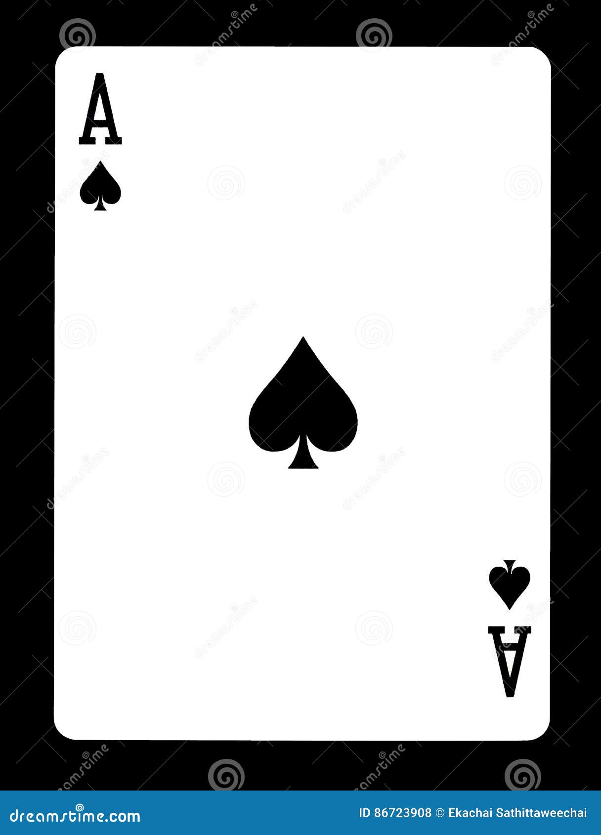 As De Pique Jouant La Carte, Photo stock - Image du bandeau, fond: 86723908