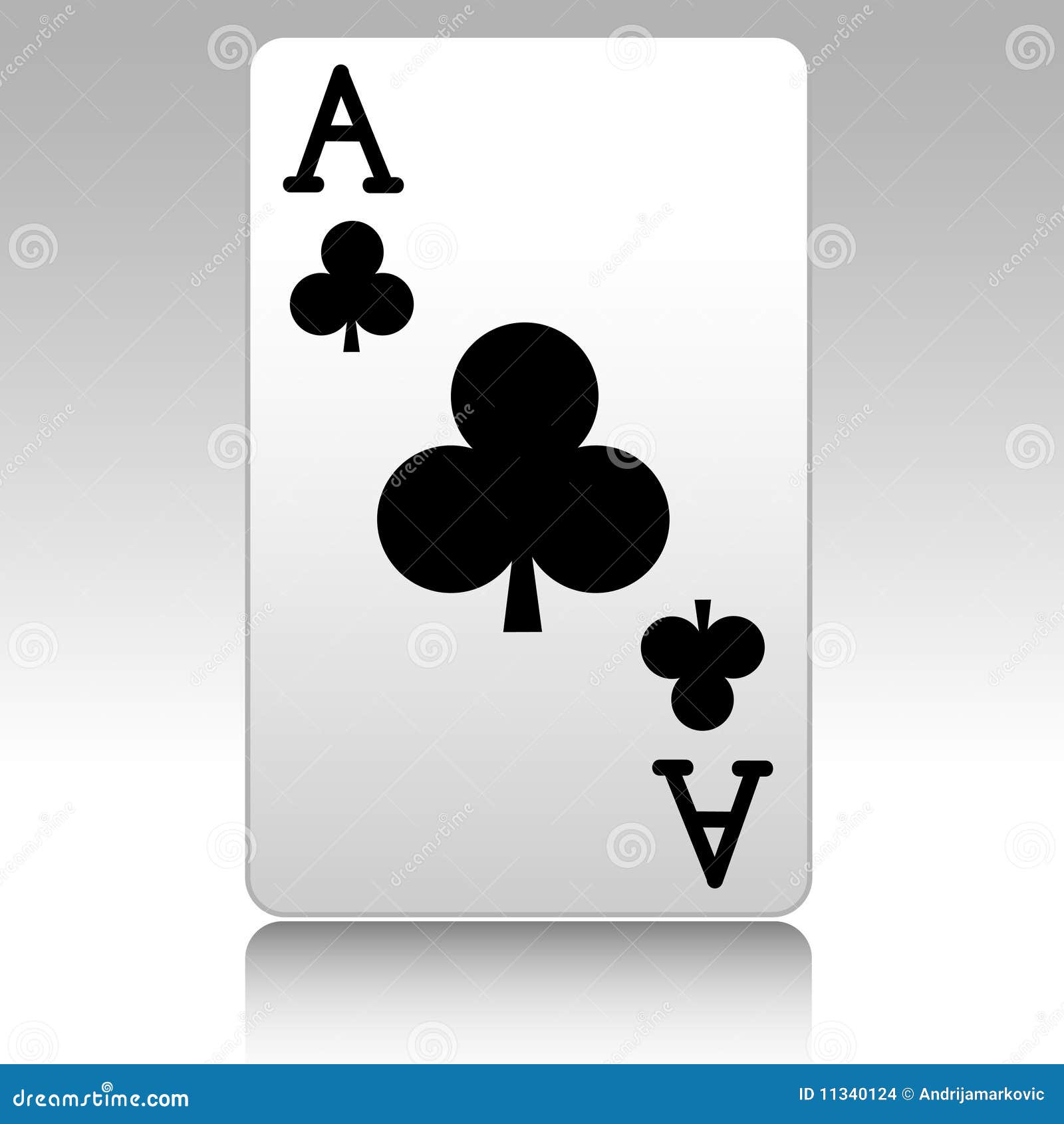 As de trèfle illustration de vecteur. Illustration du blanc - 11340124