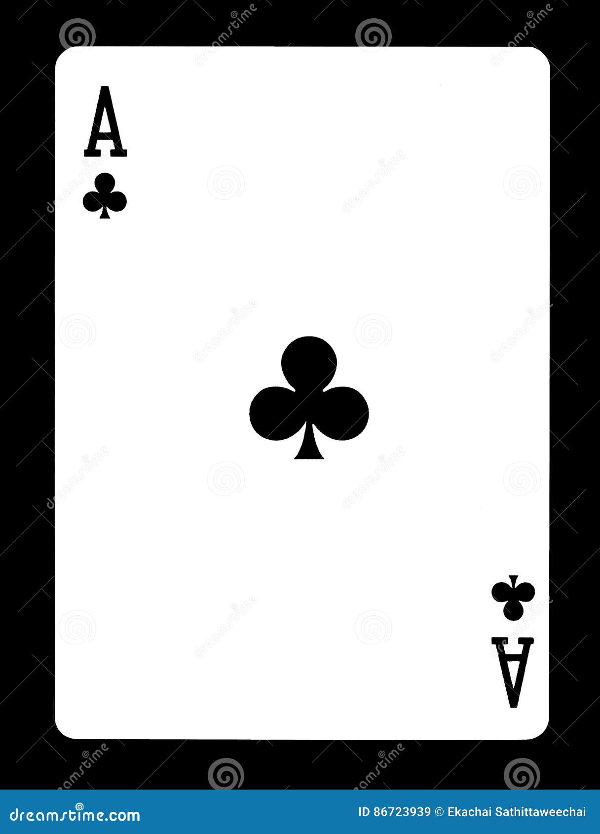 As De Trèfle Jouant La Carte, Image stock - Image du objet, personne ...