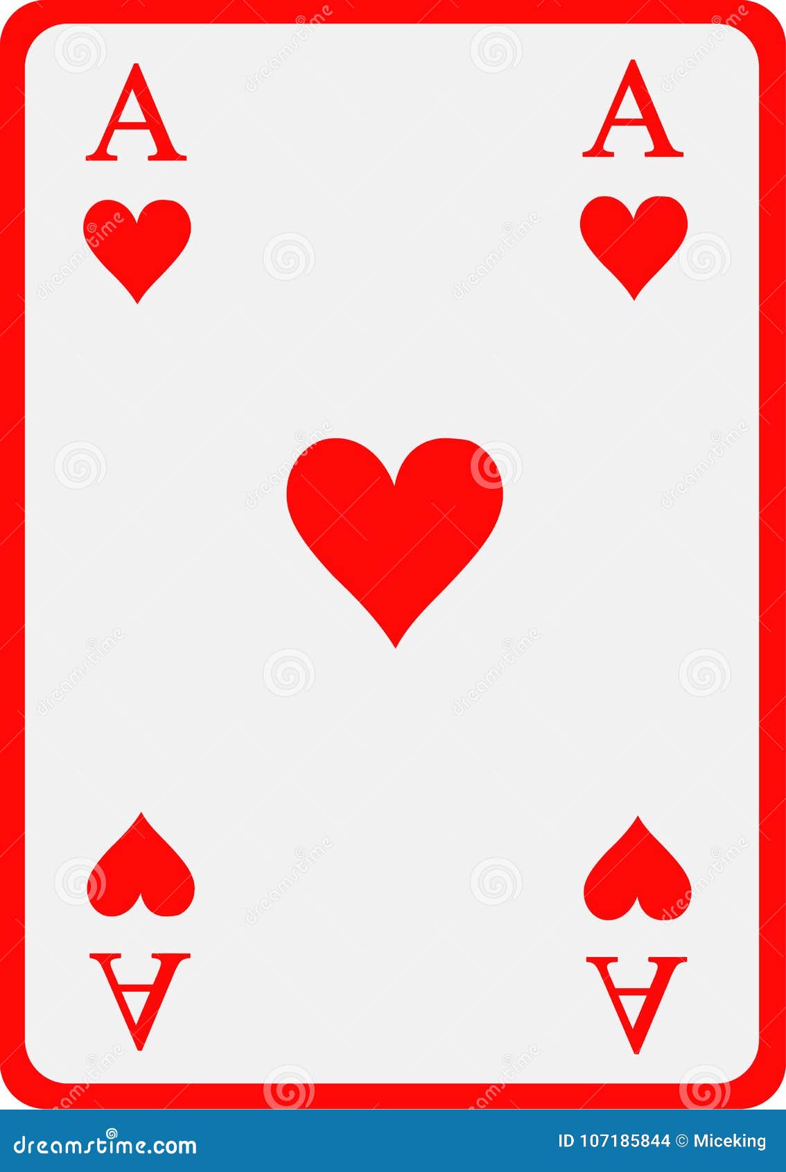 As del corazón del naipe ilustración del vector. Ilustración de vector ...