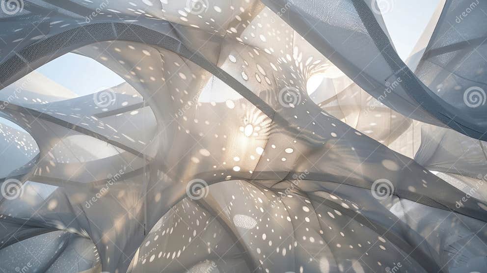 As the Fabric Flows Patterns of Light and Shadow Dance Across the ...