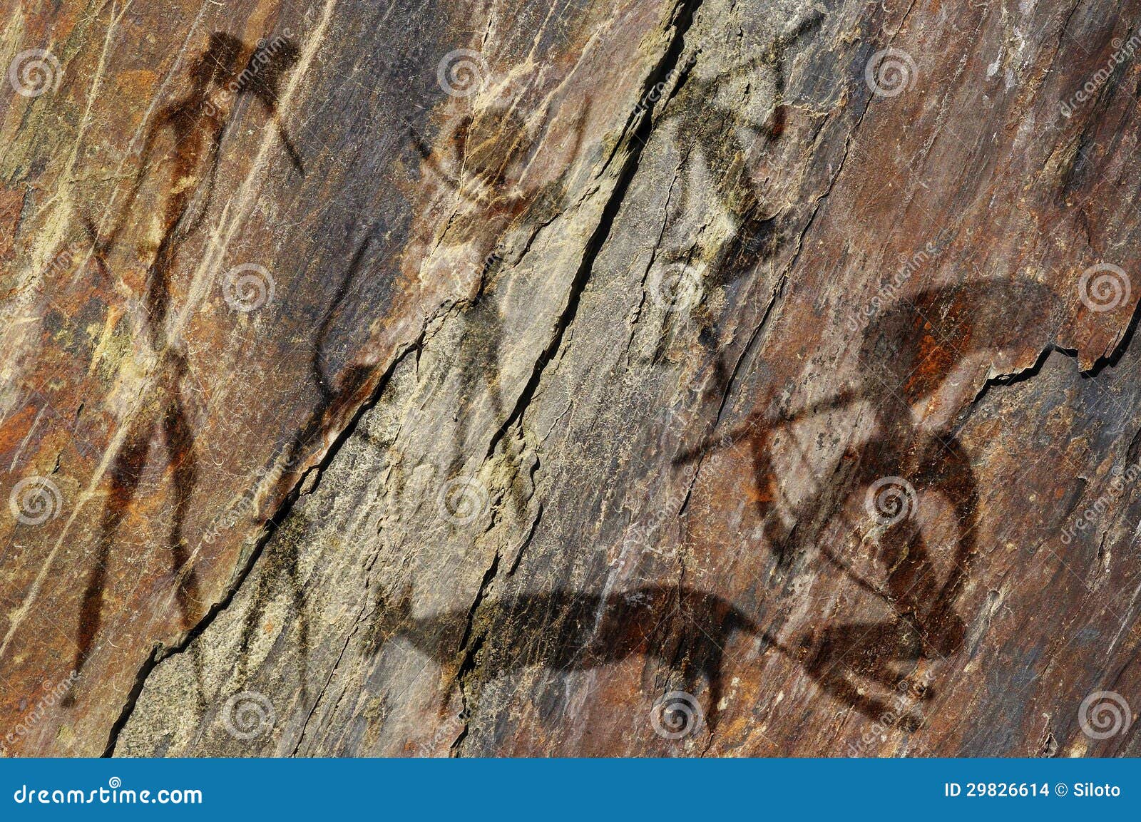 Figuras na rocha ilustração stock. Ilustração de alterado - 29826614