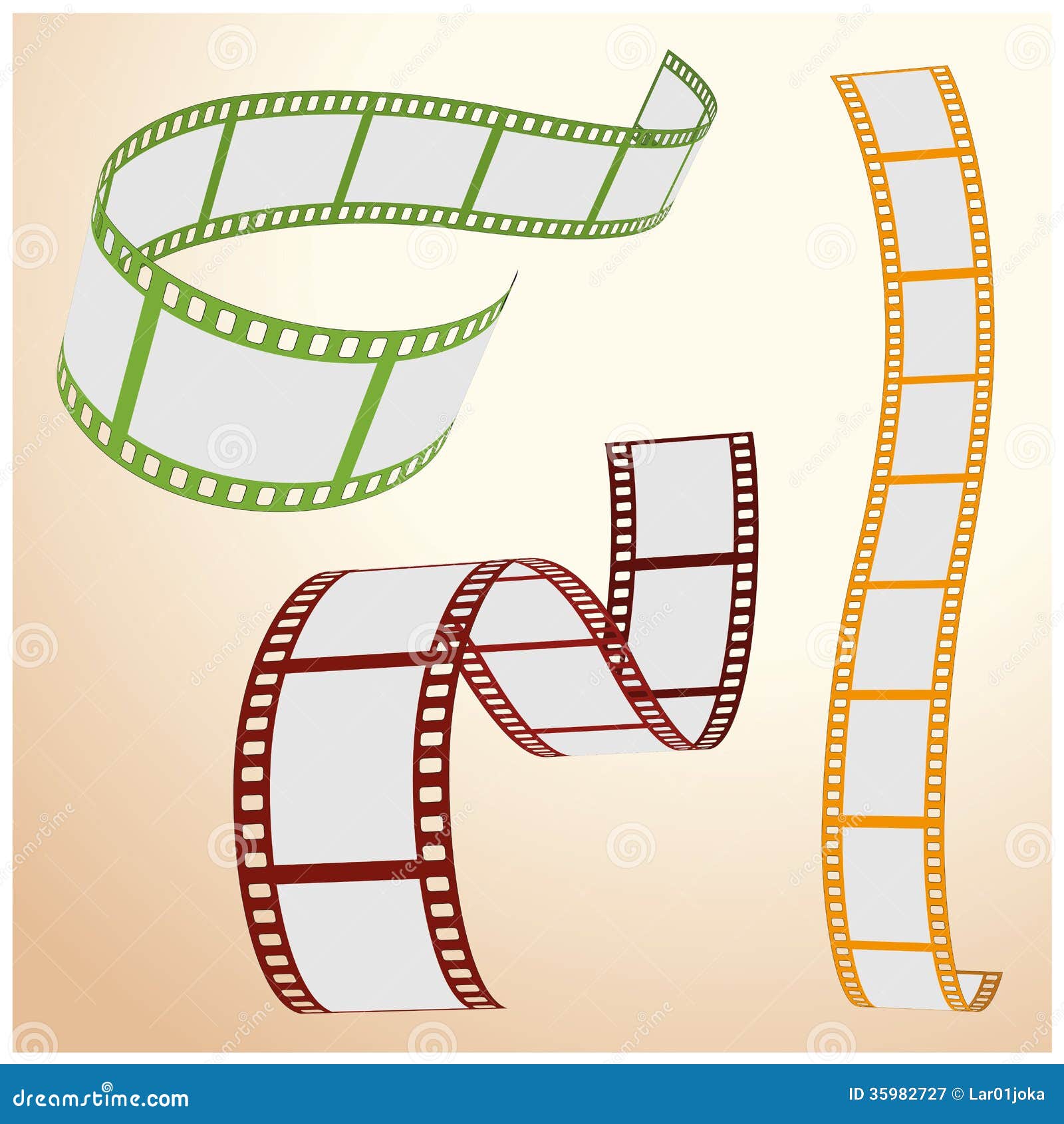 As fitas do cinema ilustração do vetor. Ilustração de filme - 35982727