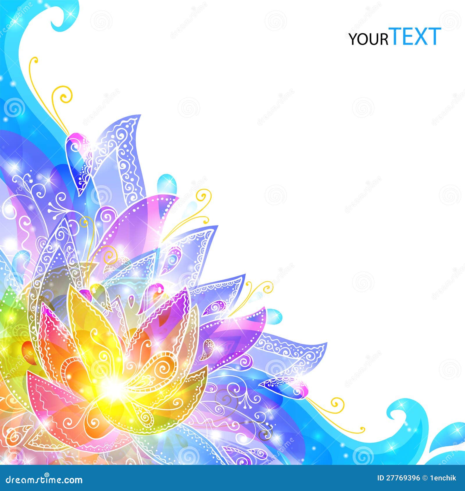 As Flores De Brilho Vector O Fundo Ilustração do Vetor - Ilustração de ...