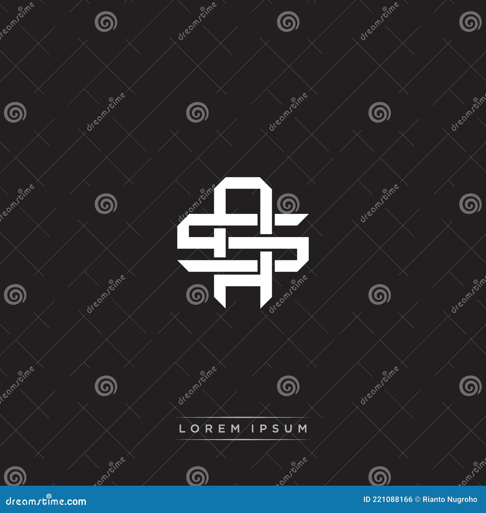 AS Initial Letter Overlapping Interlock Logo Monogram Line Art Style ...