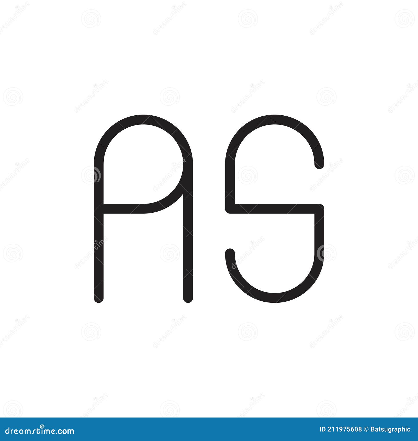 As Initial Letter Vector Logo Icon Stock Vector - Illustration of ...