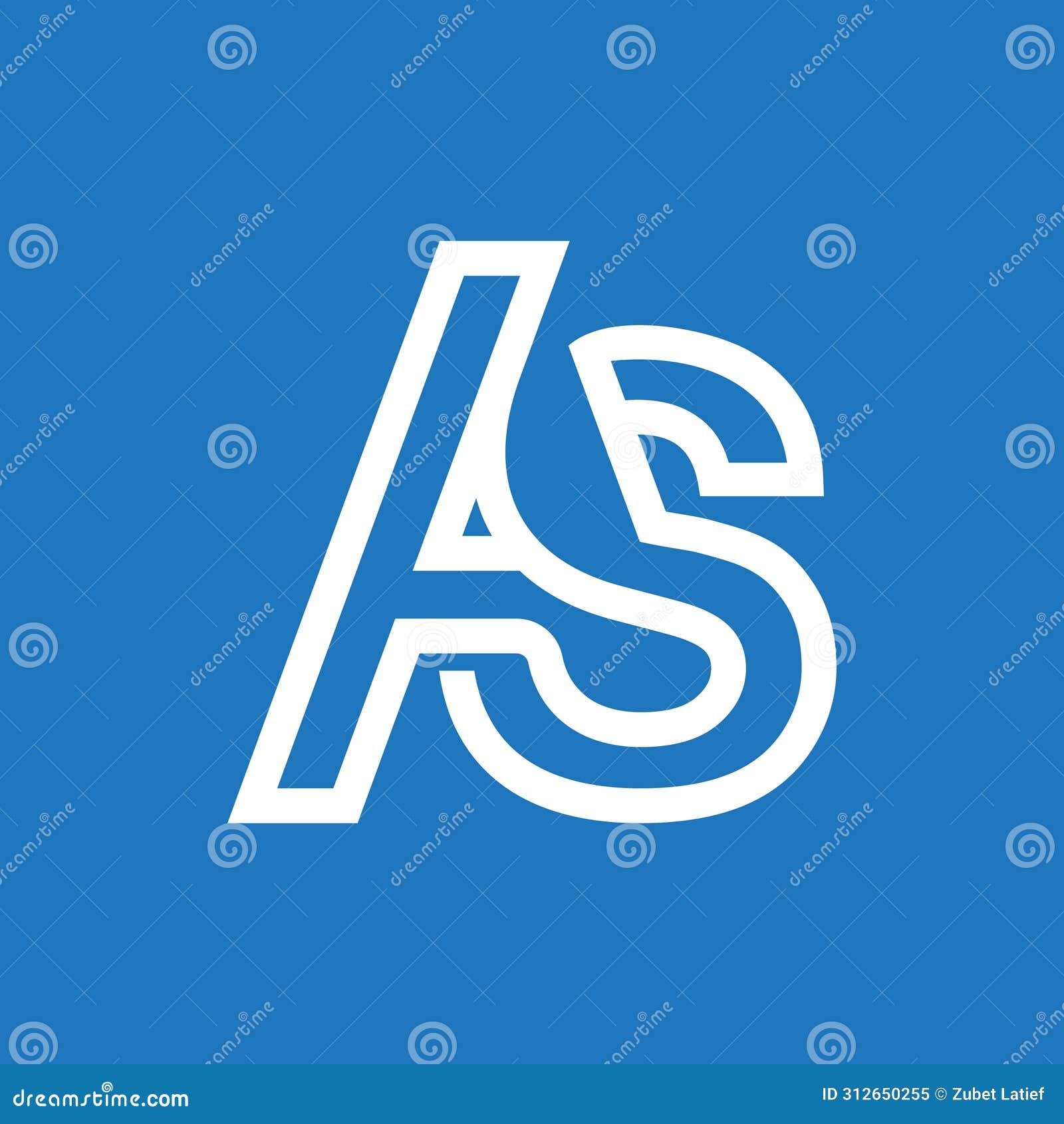 AS Initial Vector Monogram Logo, Abstract and Modern Logo Design ...