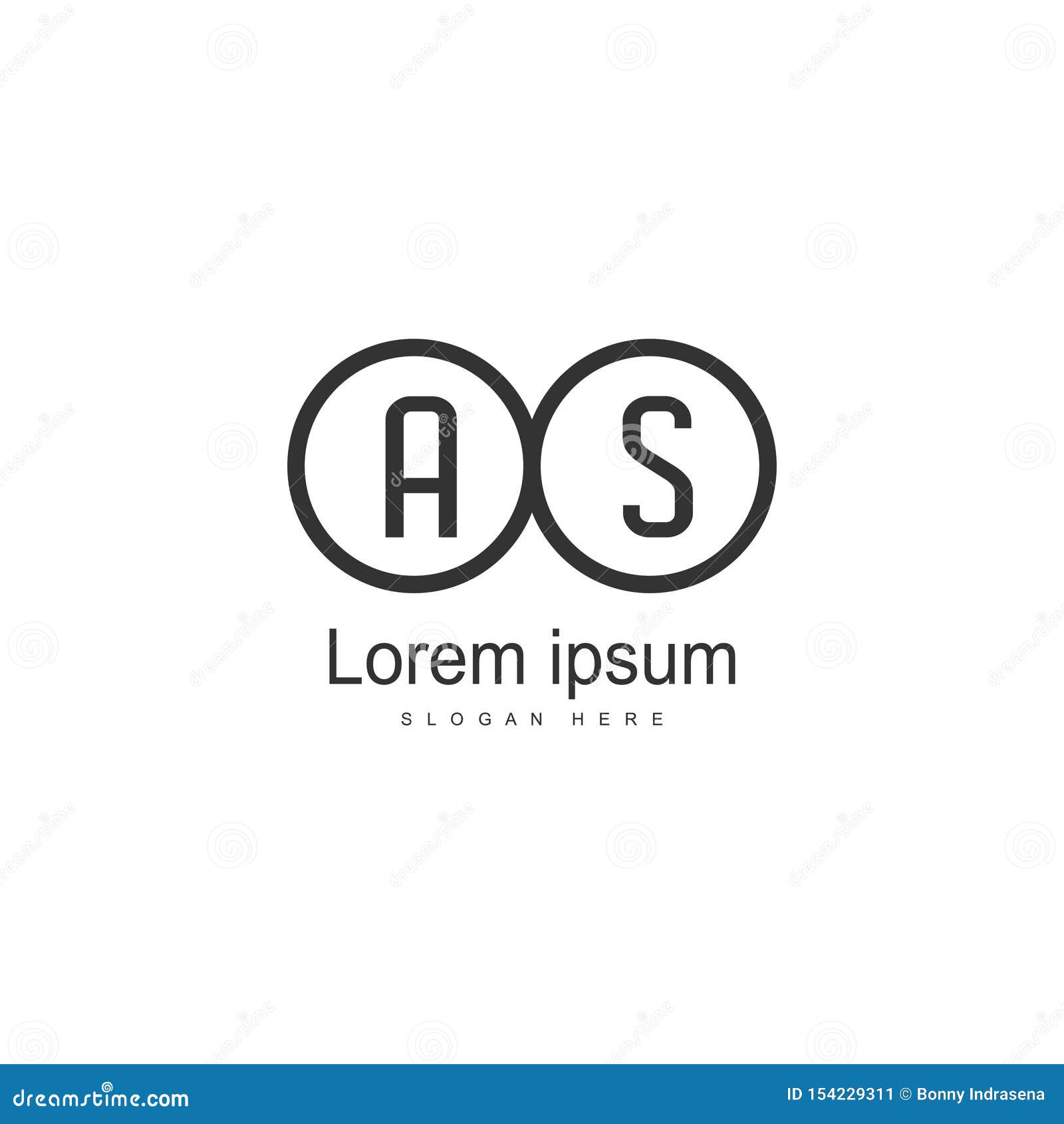 AS Letter Logo Design. Creative Modern AS Letters Icon Illustration ...