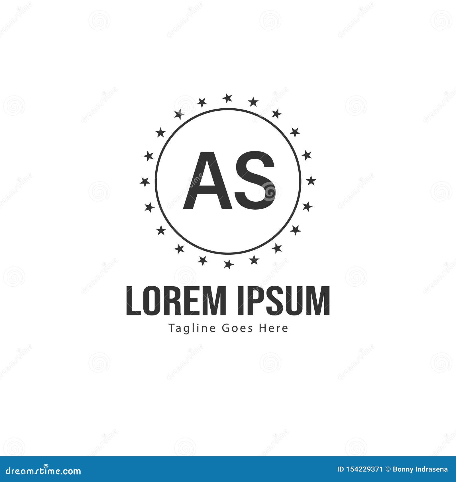 AS Letter Logo Design. Creative Modern AS Letters Icon Illustration ...