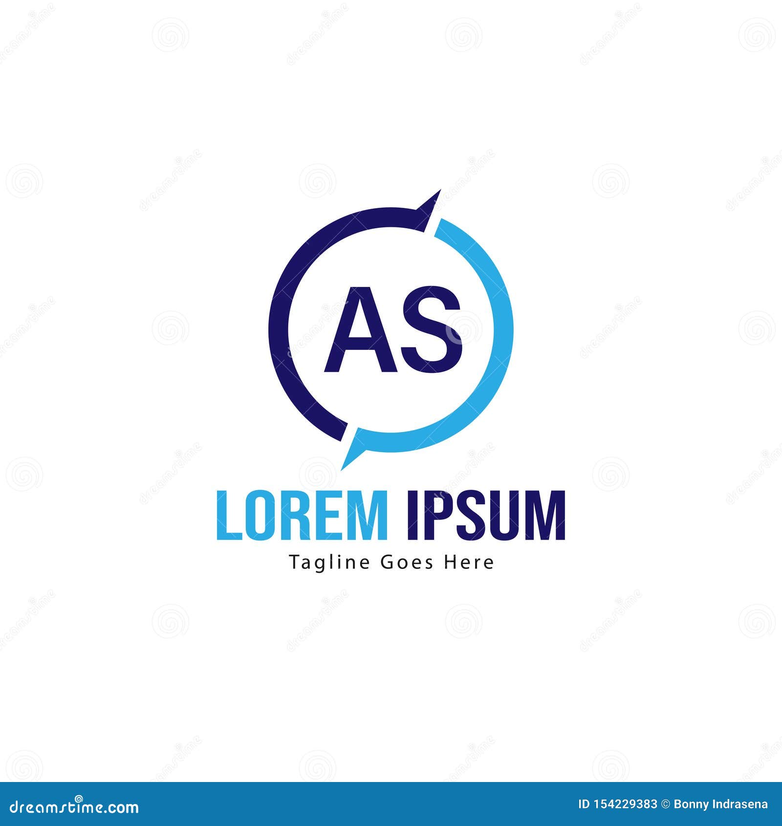 AS Letter Logo Design. Creative Modern AS Letters Icon Illustration ...