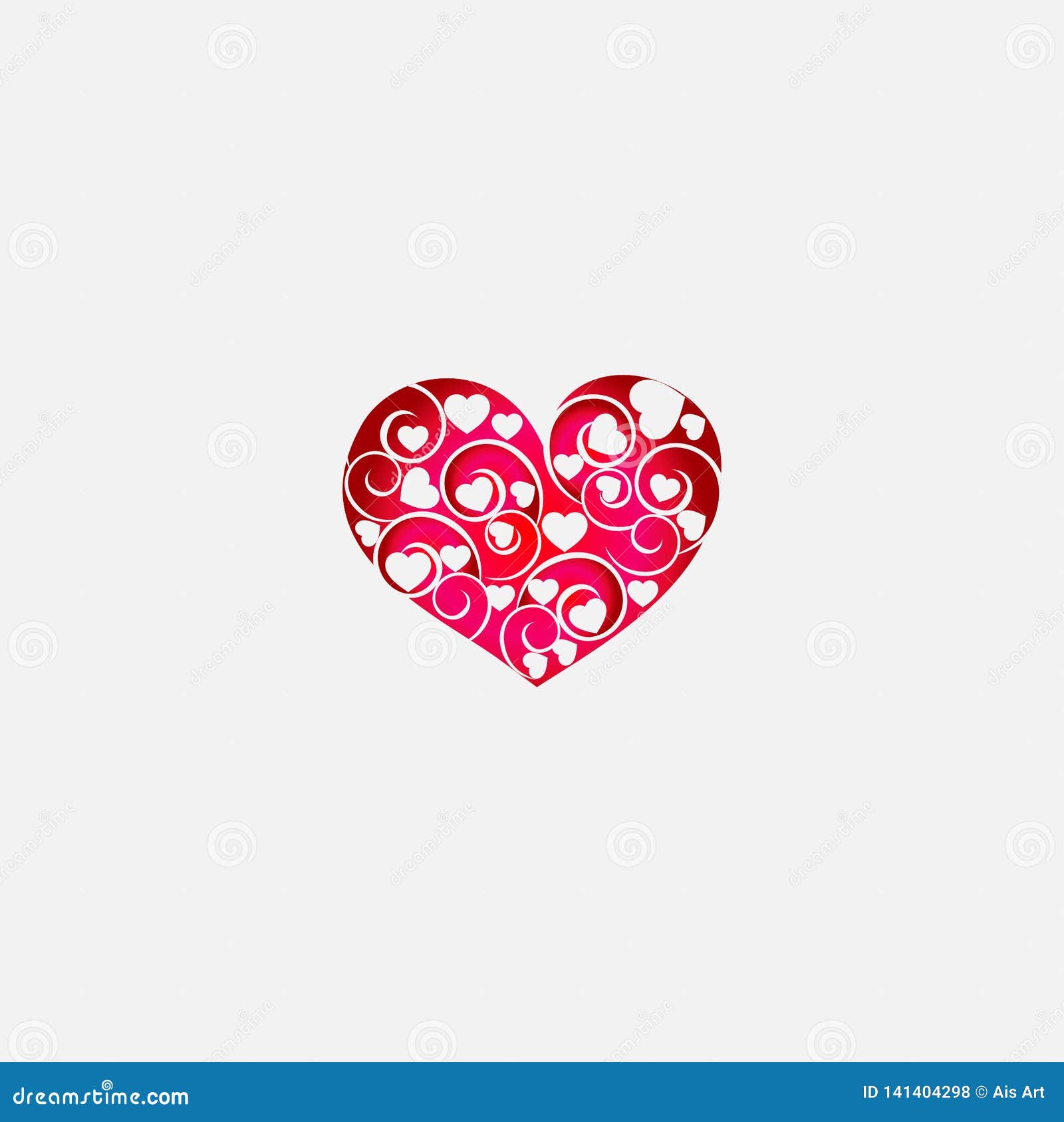 Abstract Heart Logo Design Vector Isolated on White Background Stock ...