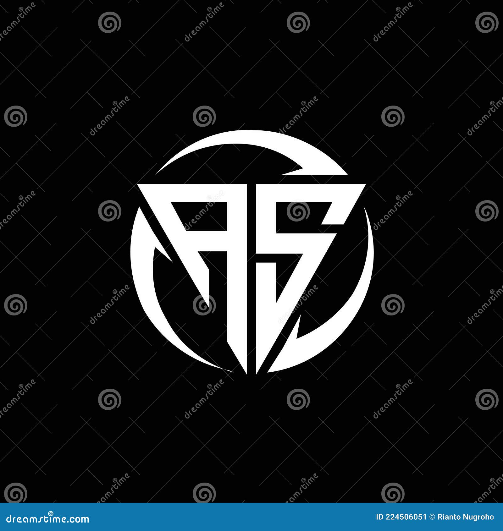 AS Logo Monogram Design Template Stock Vector - Illustration of design ...