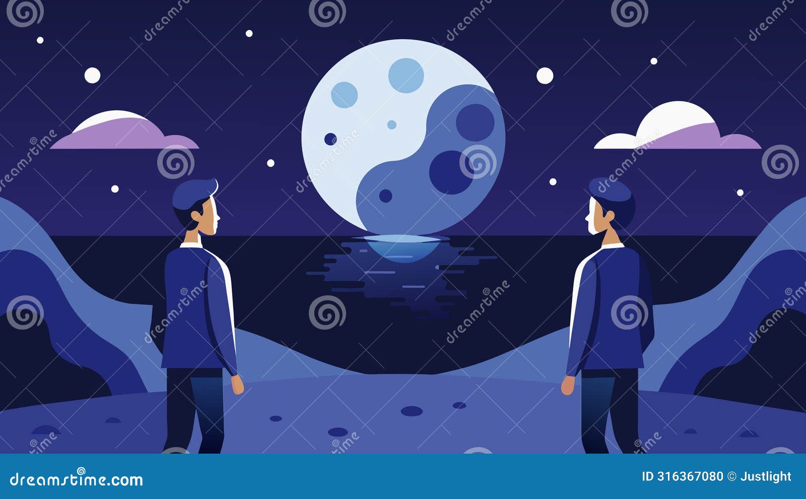 As the Moons Glow Danced Across Their Faces Two Partners Discussed the ...