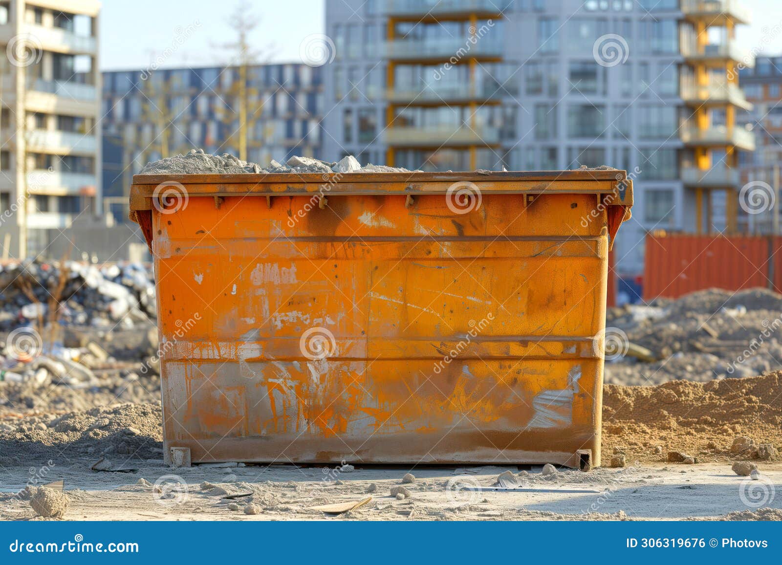 As Part of the Construction Site Waste Removal Process a Metal ...
