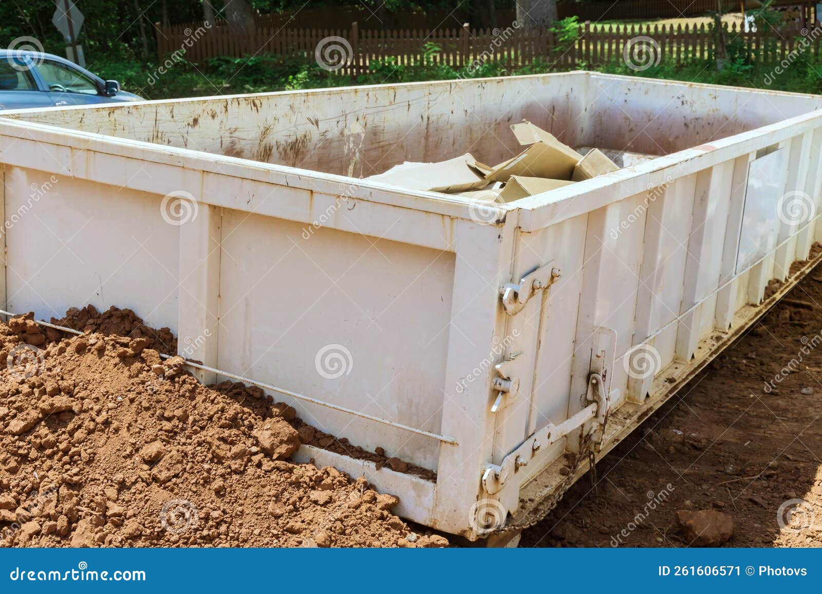 As Part of the Construction Site Waste Removal Process a Metal ...