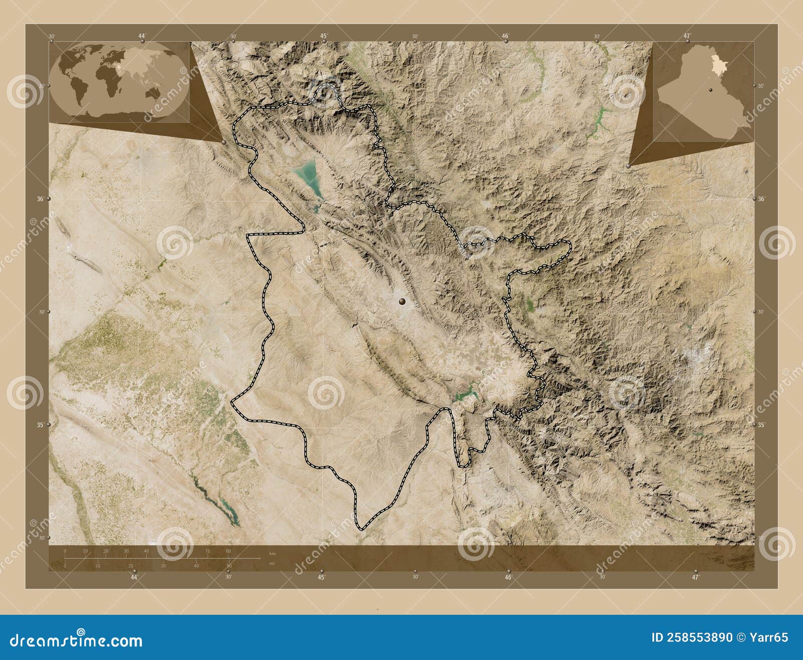 As-Sulaymaniyah, Iraq. Low-res Satellite. Capital Stock Illustration ... As-Sulaymaniyah, Iraq. Low-res Satellite. Capital Stock Illustration ...