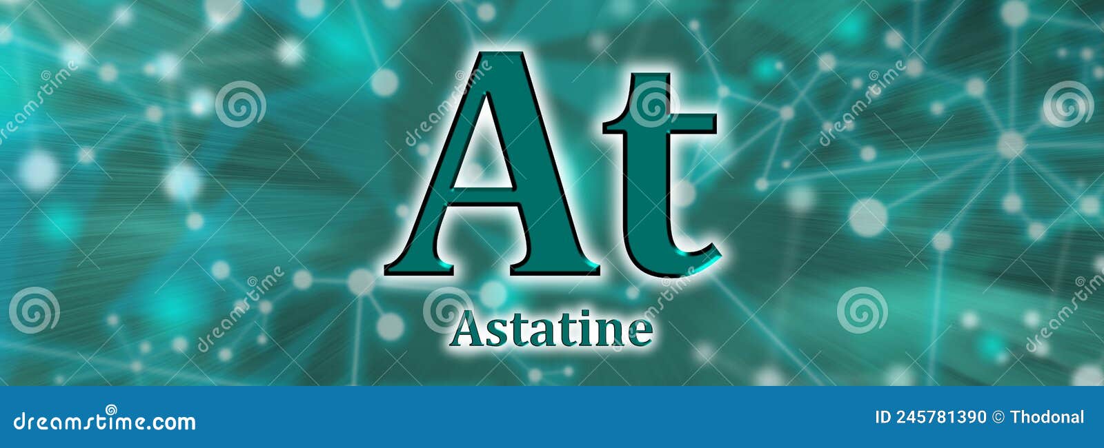 Astatine Chemical Element Symbol On Green Background Royalty-Free Stock ...