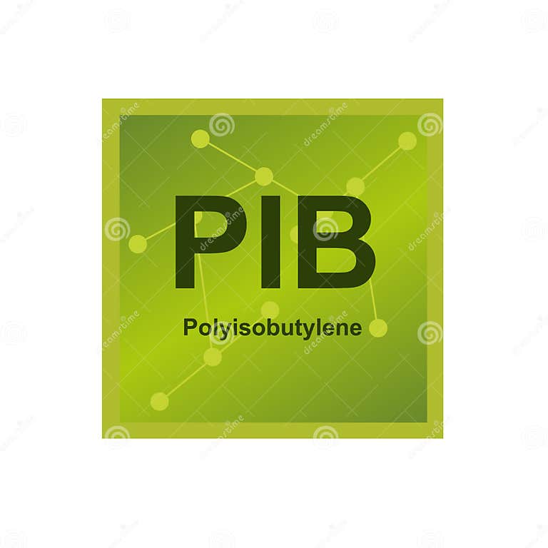 Vector Symbol of Polyisobutylene â€“ PIB Polymer on the Background from ...