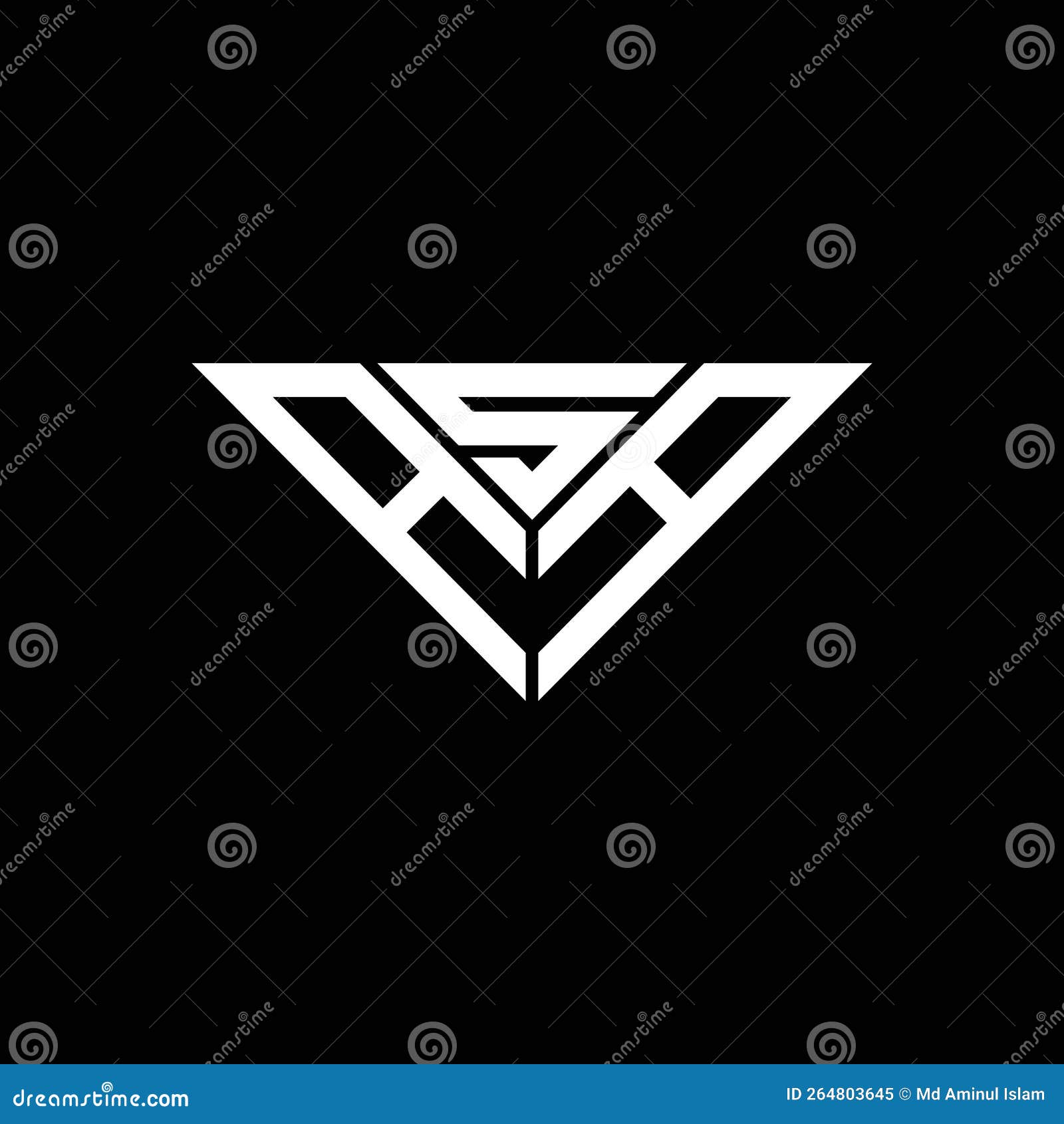 ASA Letter Logo Creative Design with Vector Graphic, Stock Vector ...