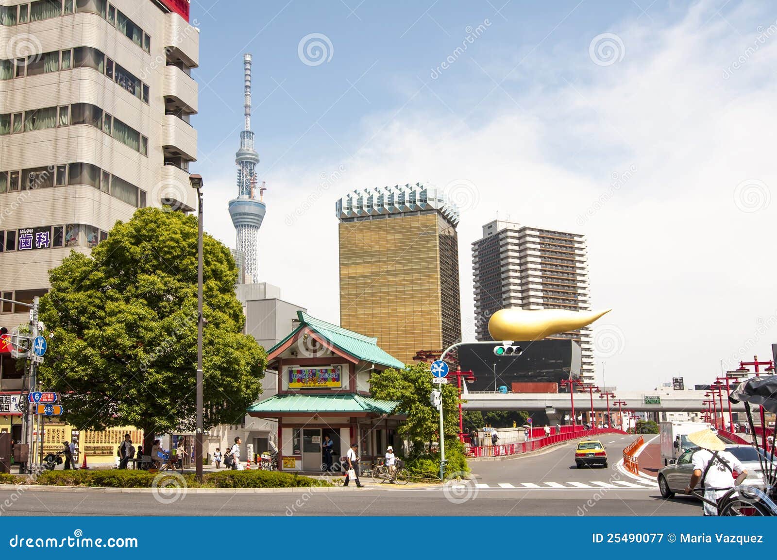 View Of The Asahi Beer Tower In Tokyo On December 30. 2014 In Japan ...