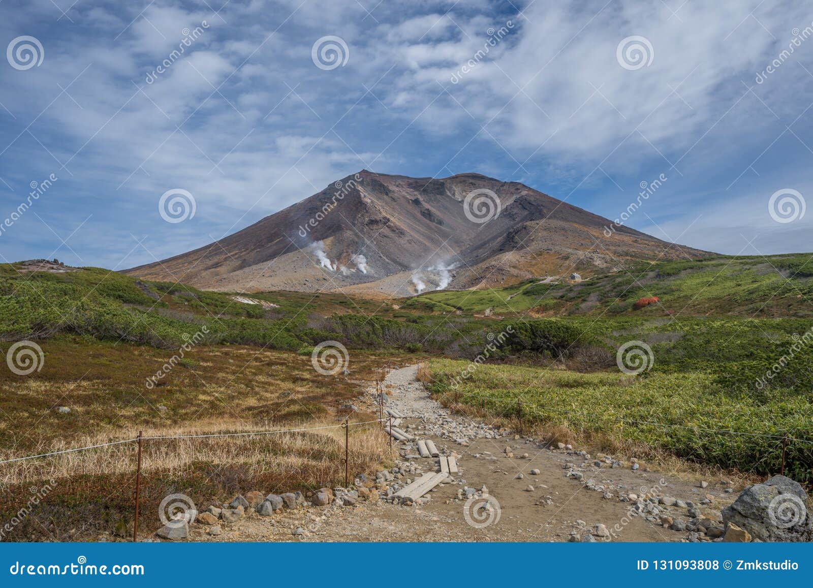 Asahidake Mountain in Hokkaido Stock Photo - Image of land, rock: 131093808