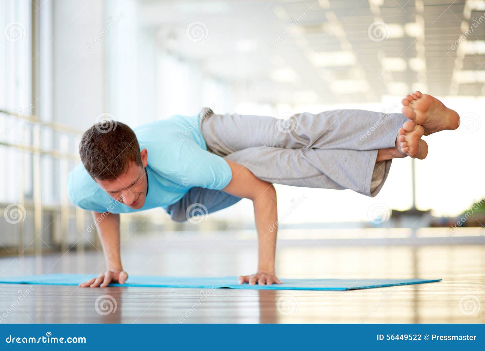 Asana on hands stock photo. Image of adult, fitness, practice - 56449522