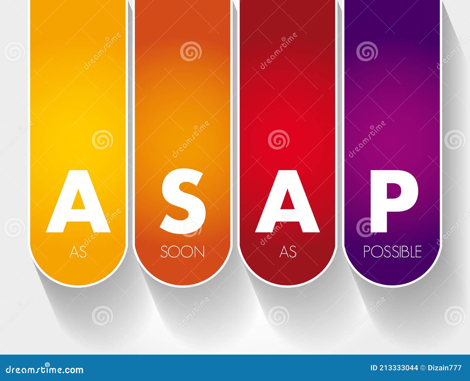 ASAP - As Soon As Possible Acronym, Business Concept Background Stock ...