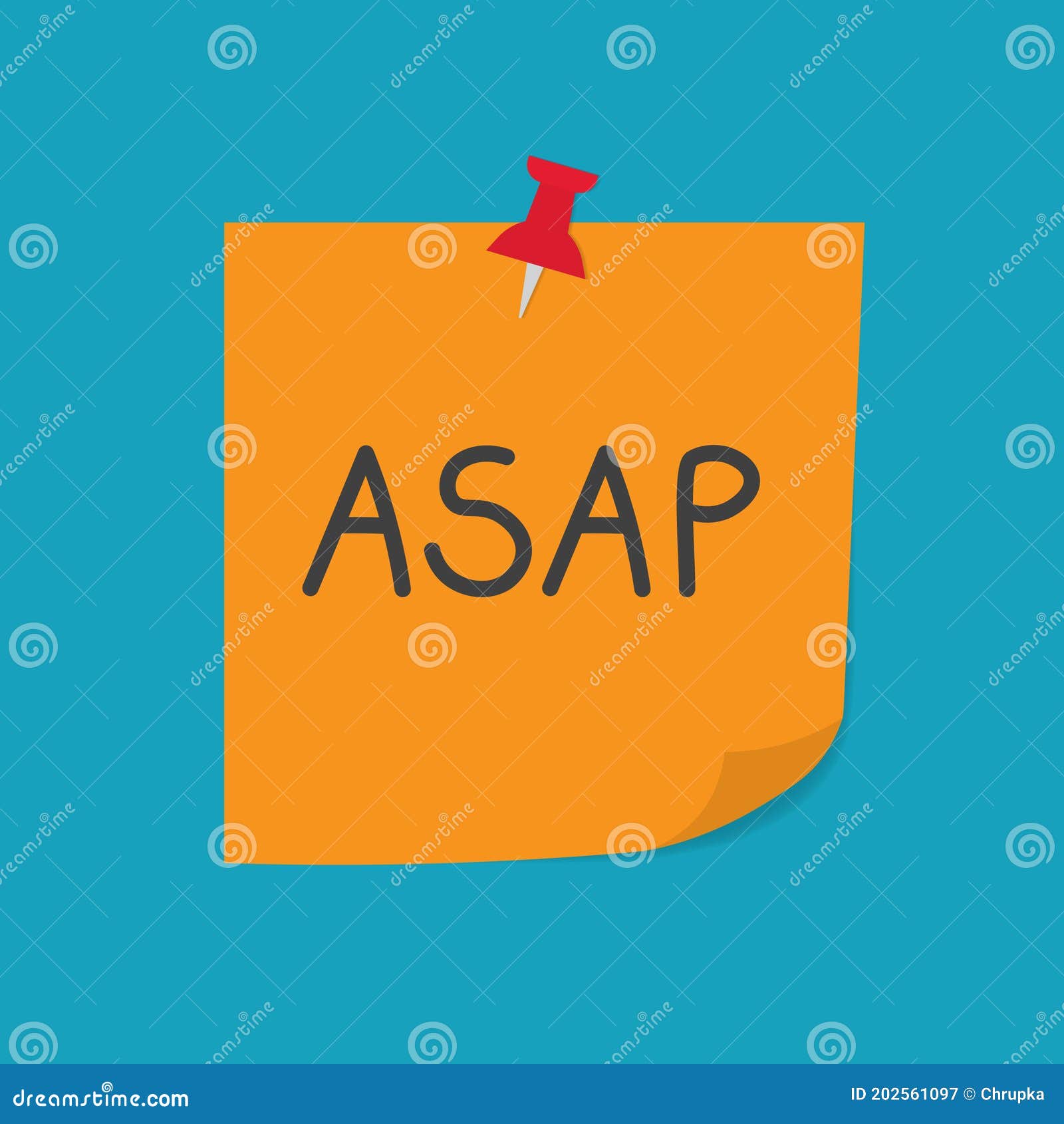 ASAP As Soon As Possible Written on Paper Note Stock Vector ...