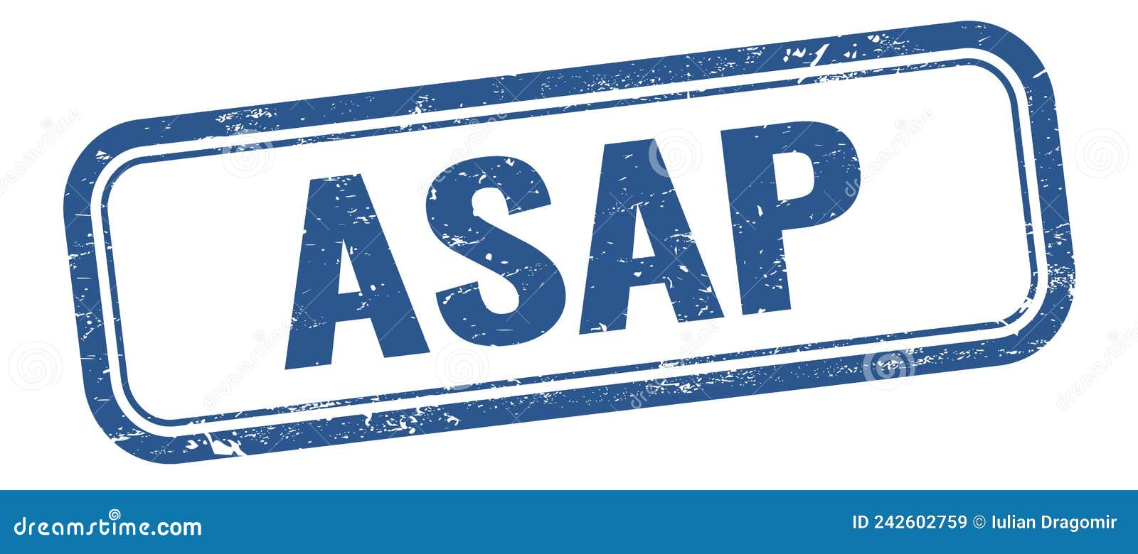 ASAP Text on Blue Grungy Vintage Stamp Stock Illustration ...