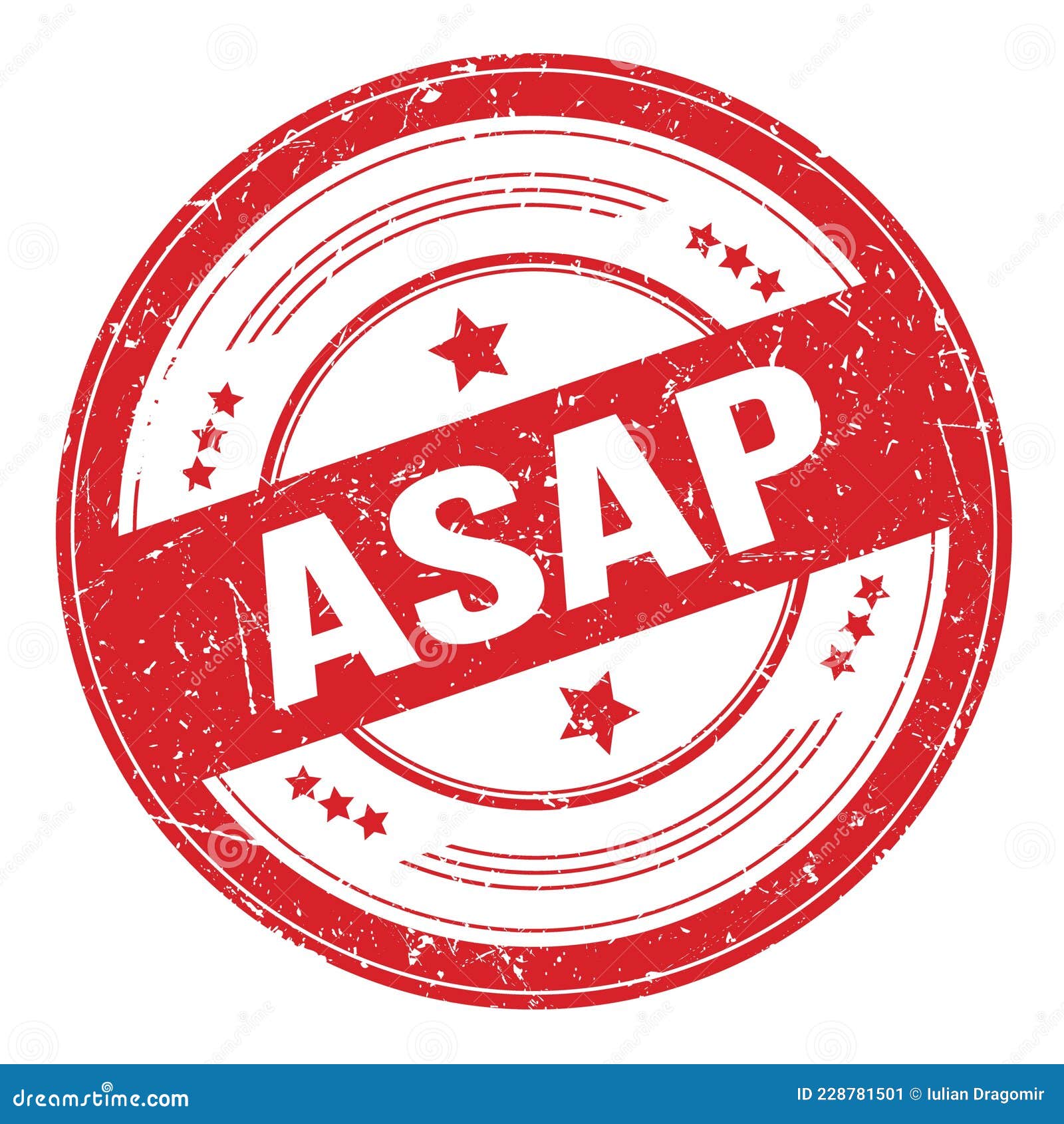 ASAP Text on Red Round Grungy Stamp Stock Illustration - Illustration ...
