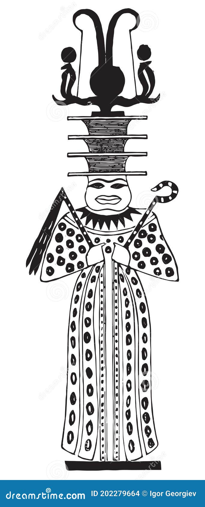 Asar Osiris. Set of Egyptian Labels and Elements. Vector Set ...