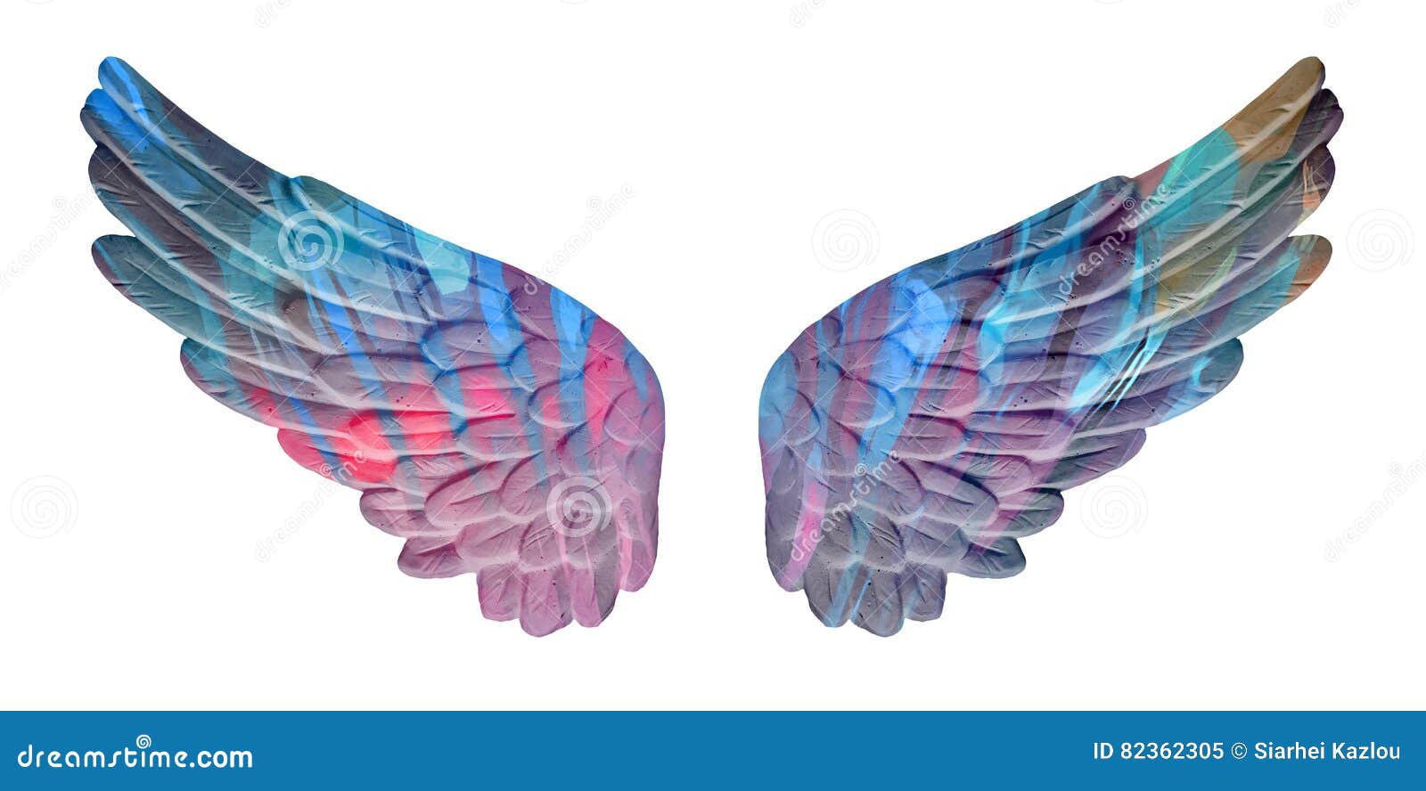 Asas Coloridas Do Emplastro Imagem de Stock - Imagem de querubim ...