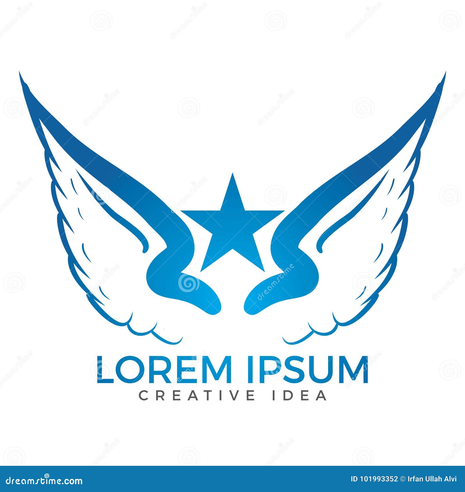 Asas Logo Design ilustração stock. Ilustração de companhia - 101993352