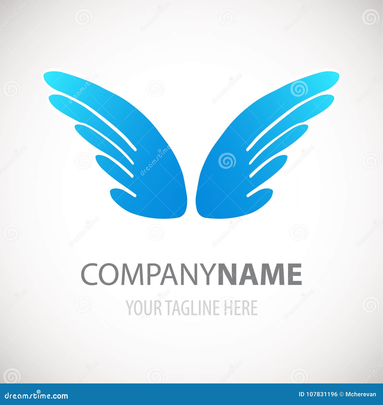 Asas Logo Template ilustração do vetor. Ilustração de incorporado ...