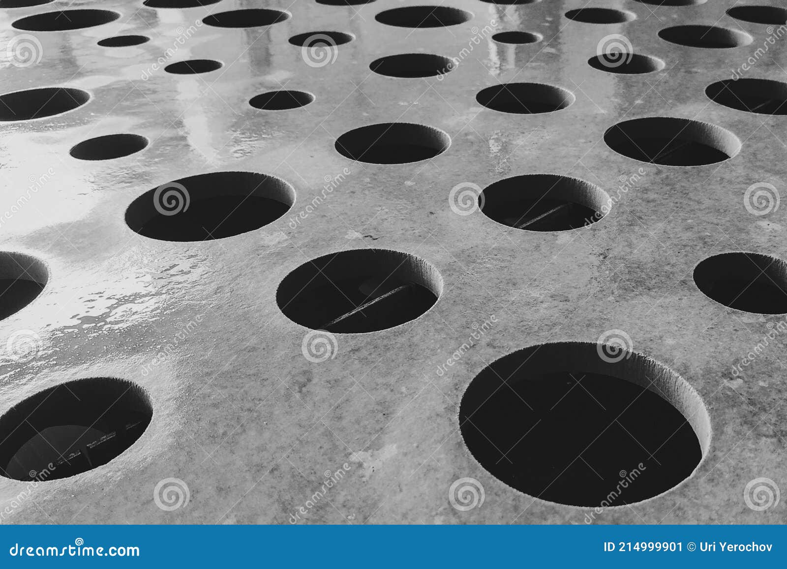 Asbestos Cement Slabs with Round Holes of Different Sizes for ...