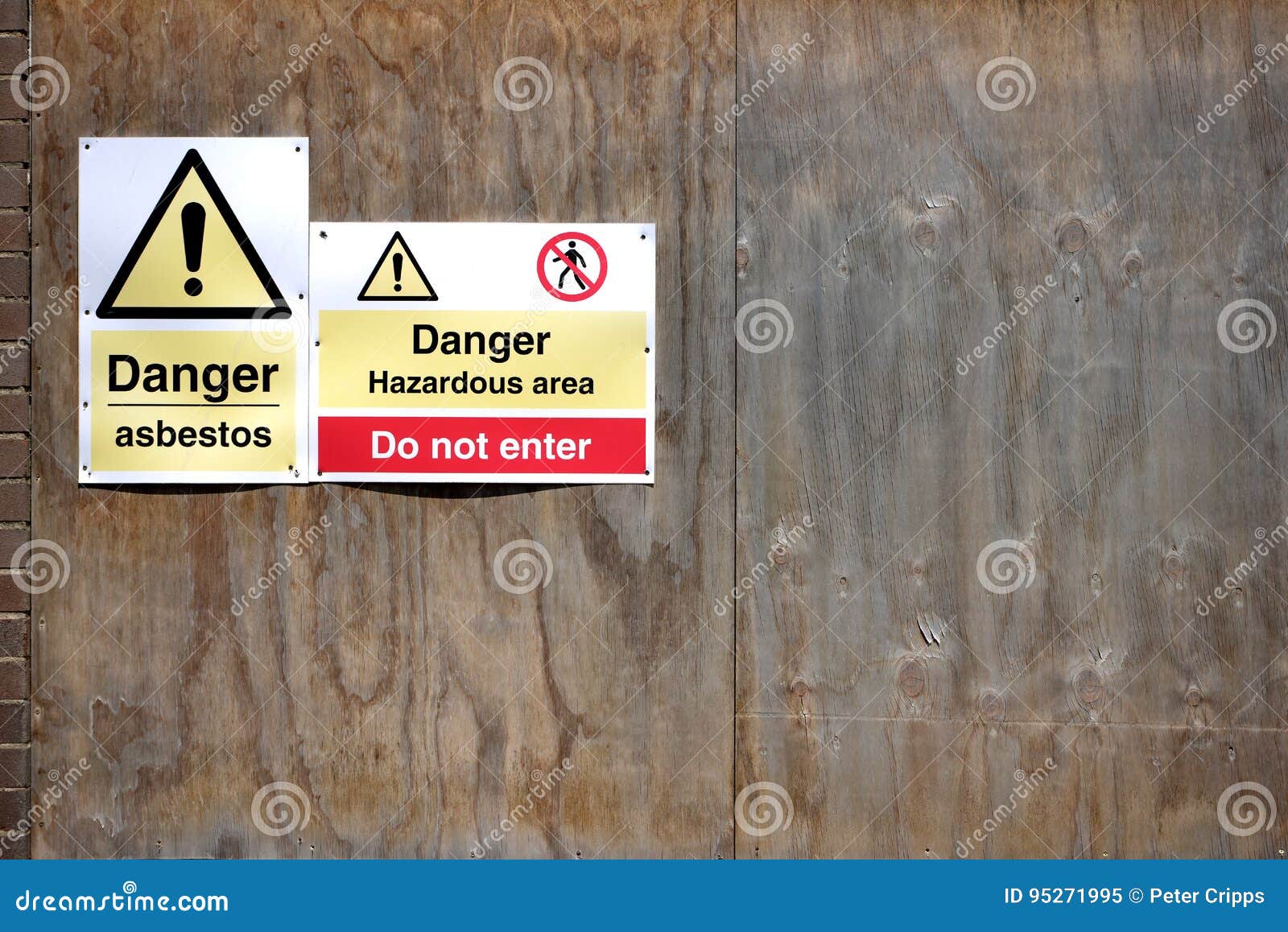 Asbestos stock image. Image of danger, building, enter - 95271995