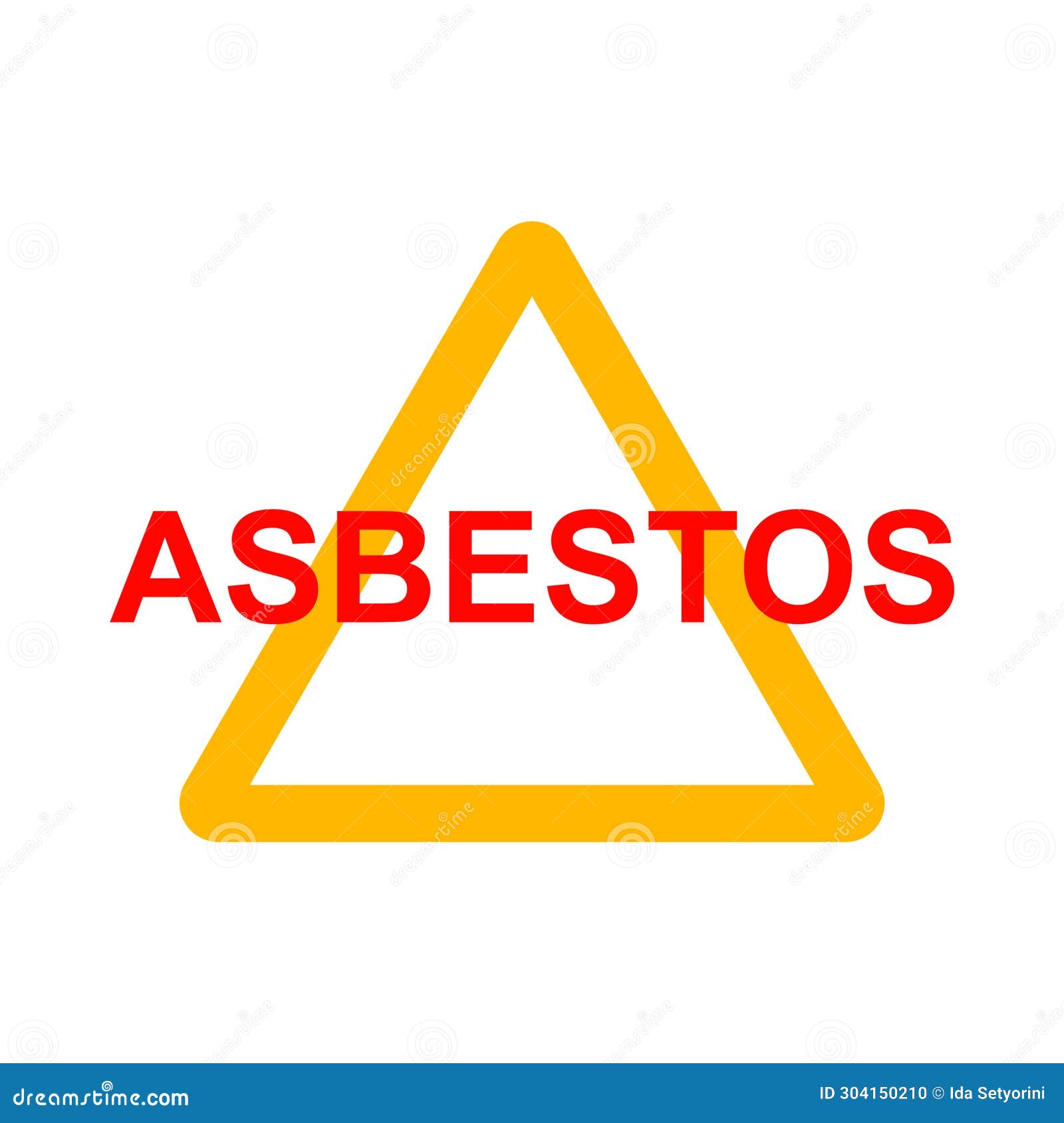 Asbestos Danger Warning Icon Vector Stock Illustration - Illustration ...