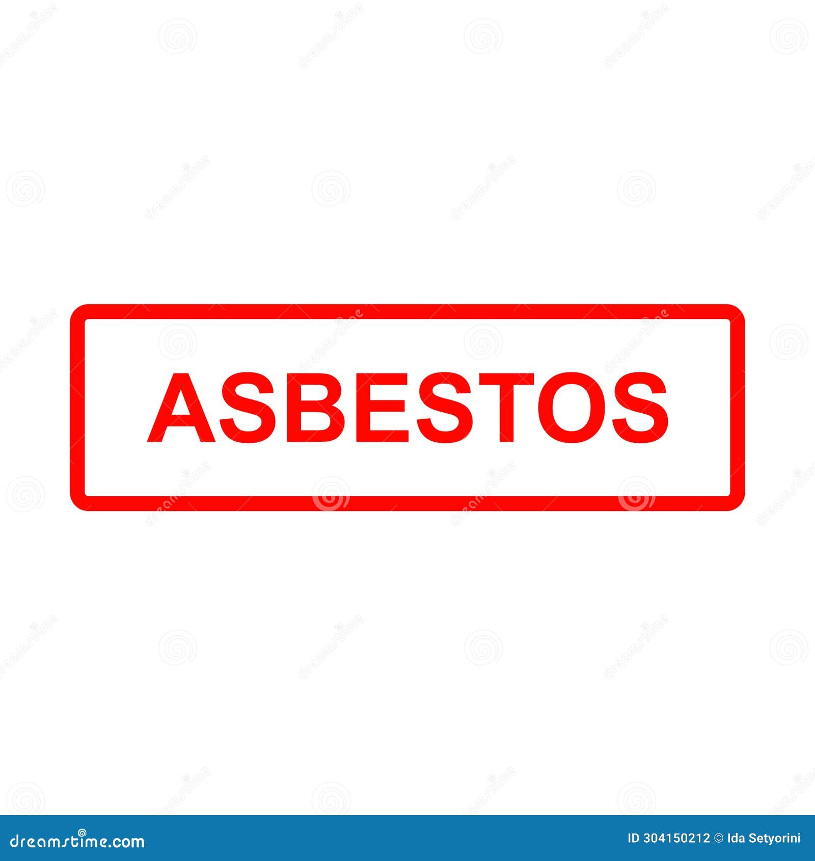 Asbestos Danger Warning Icon Vector Stock Illustration - Illustration ...