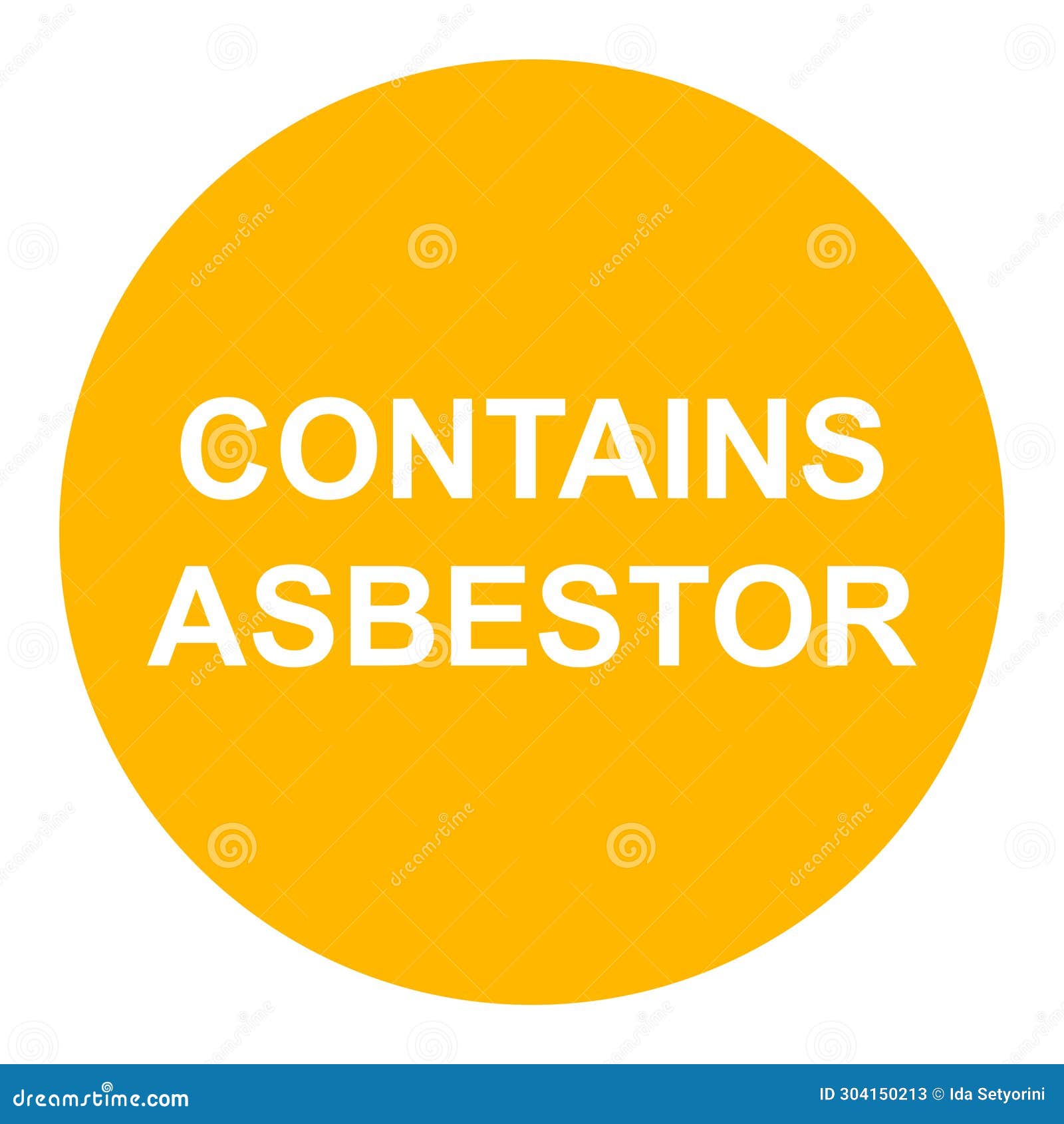 Asbestos Danger Warning Icon Vector Stock Illustration - Illustration ...
