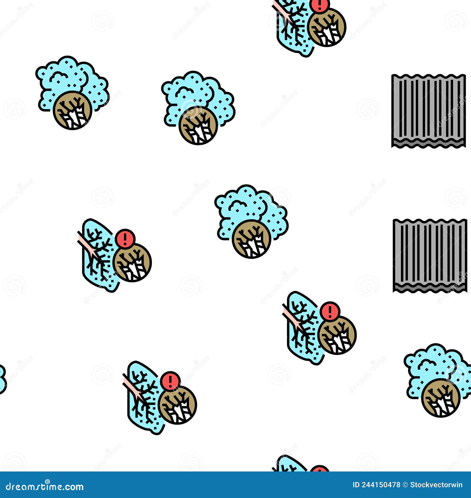 Asbestos Material and Problem Vector Seamless Pattern Stock Vector ...