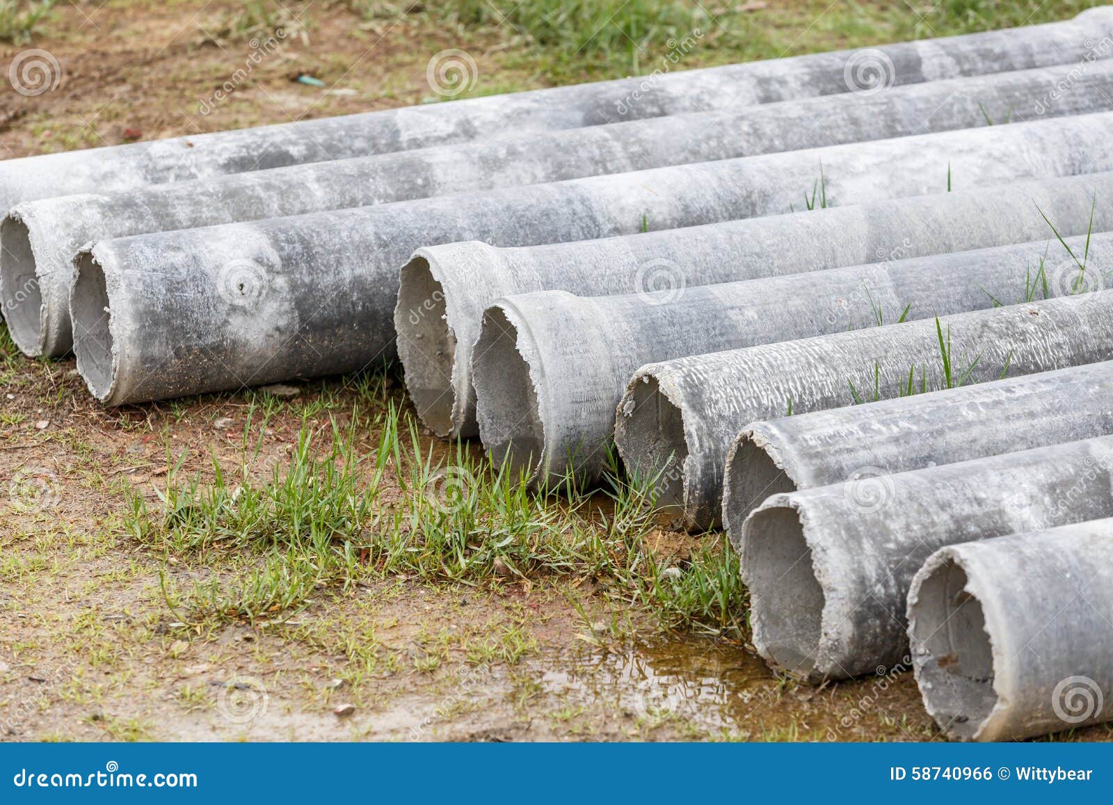 Asbestos Pipe for Construction Job Stock Photo - Image of construction ...