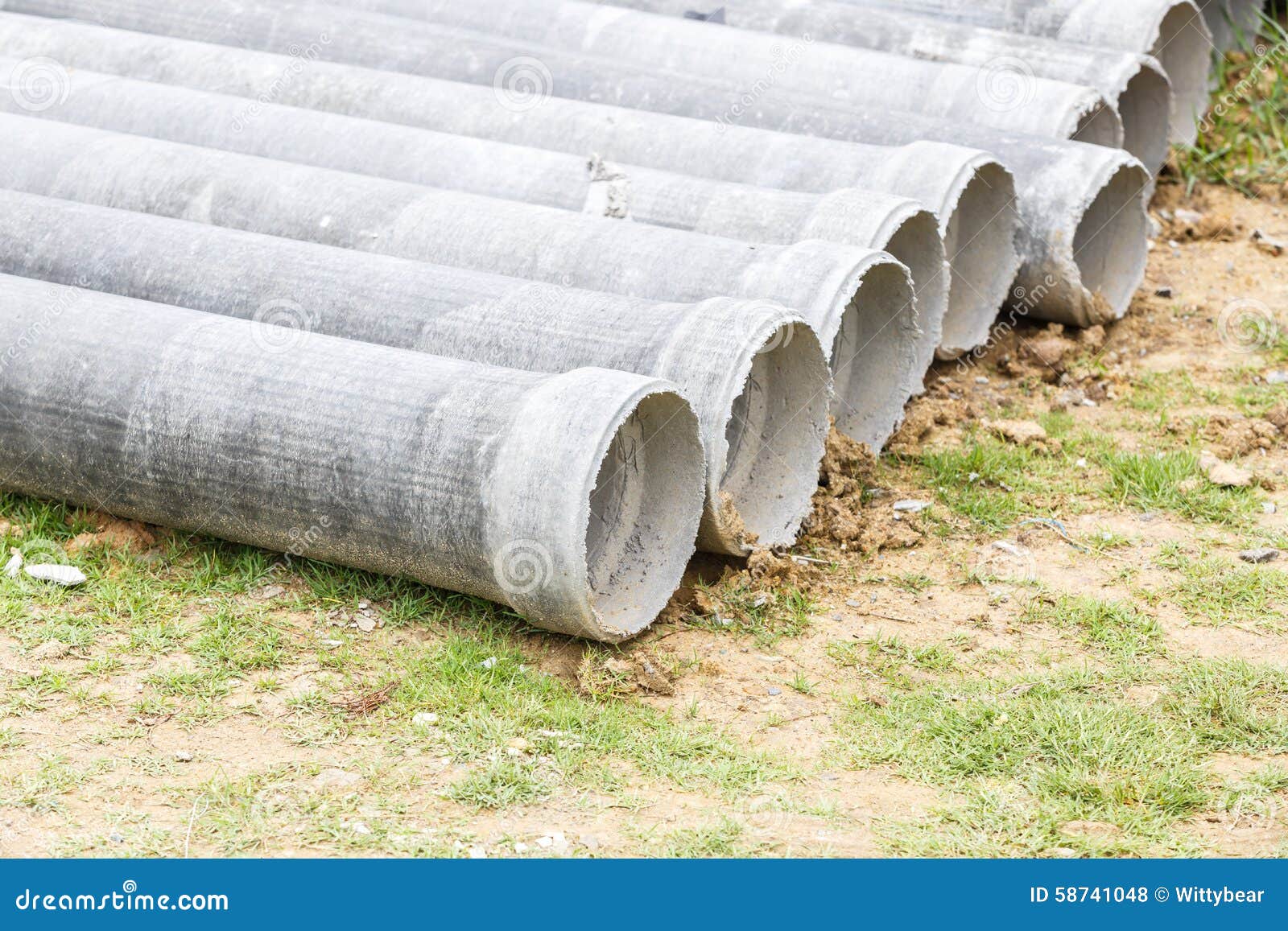 Asbestos Pipe for Construction Job Stock Photo - Image of round, tube ...